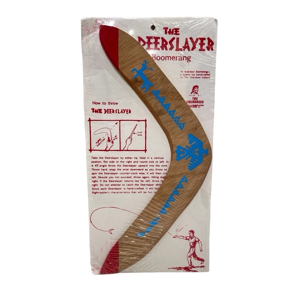 The Cherokees | Toys | New Vintage Wood Boomerang Hand Crafted Cherokee ...
